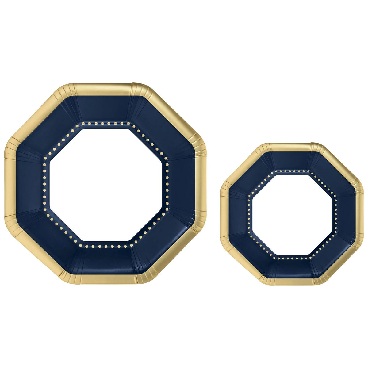 Premium True Navy Octagonal Paper Plates Multipack | 120 10 In. + 120 ...