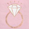 Blush Bride Lunch Napkins, Pink/Rose Gold, Diamond Ring, 6.5-inch, 16 ...