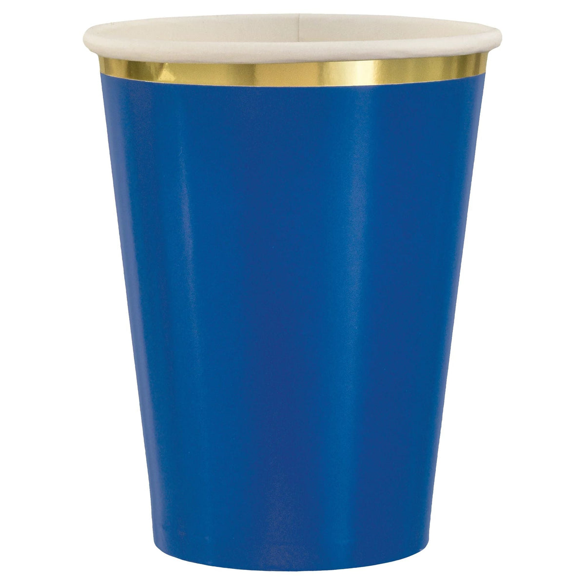 Royal Blue Paper Cup with Gold Trim - 12oz | 48 Count – Shluchim Supplies