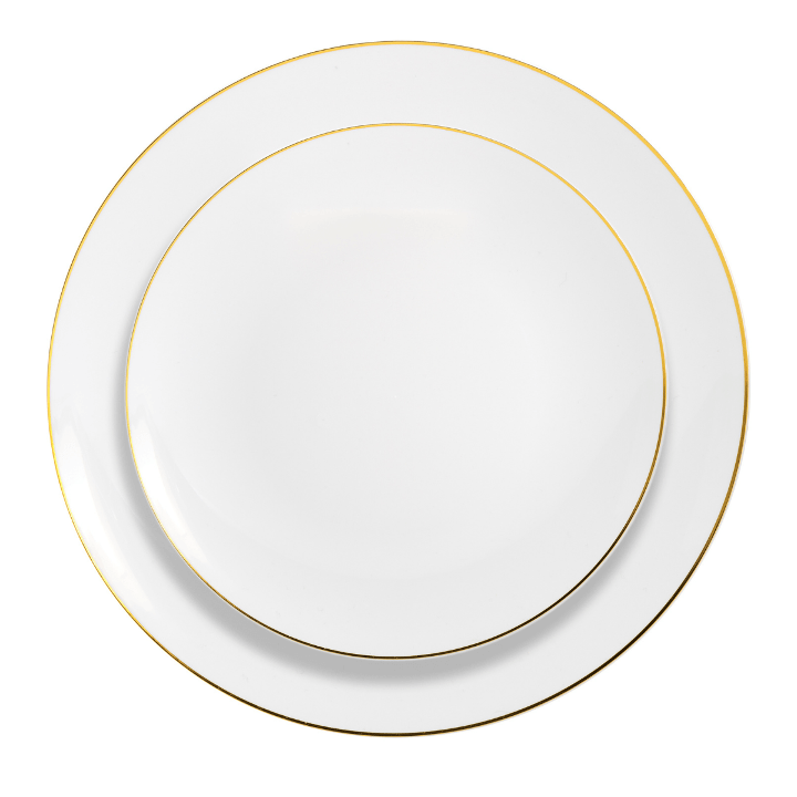 Gold Classic Combo Set - 100 10 Inch DInner Plates & 100 8 Inch Salad ...