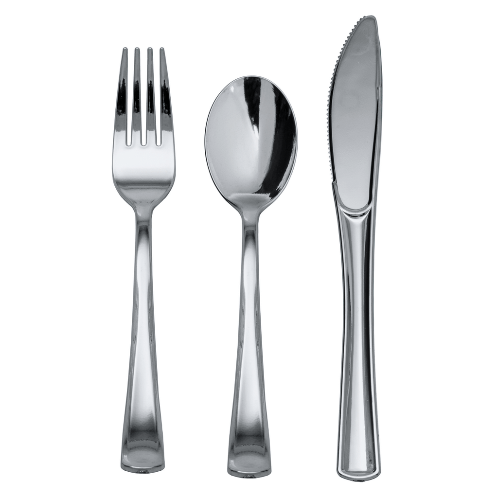 480 Piece Silver Full Cutlery Combo Set – Shluchim Supplies